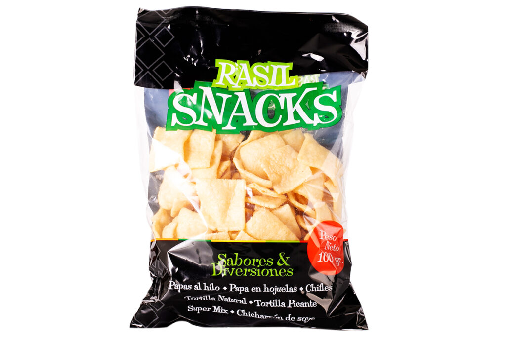 Chicharrón de trigo Rasil 50g | RASIL Alimentos Naturales y Snacks Peruanos